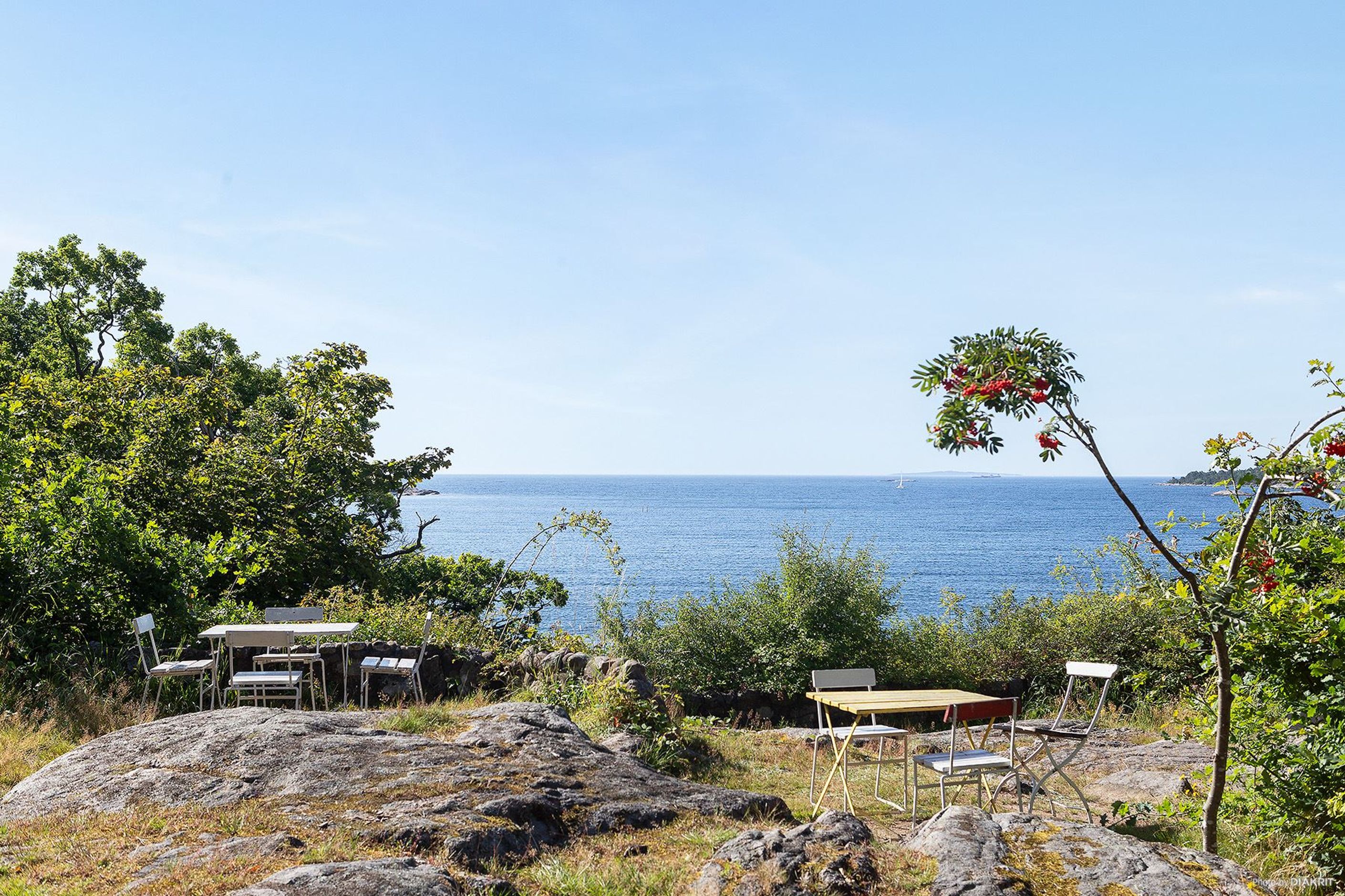 Café Villa Utsikten med havsutsikt över Karlshamnsfjärden ...